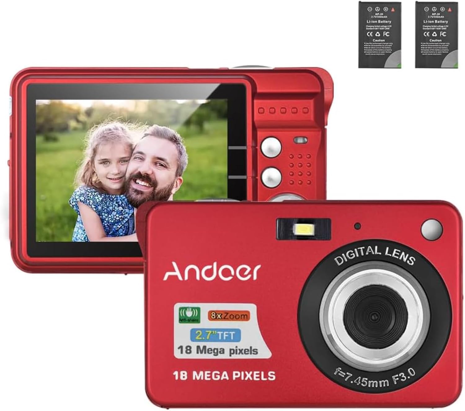 Andoer Digital Camera, 18MP Compact Digital Camera with 2.7" LCD Screen ...