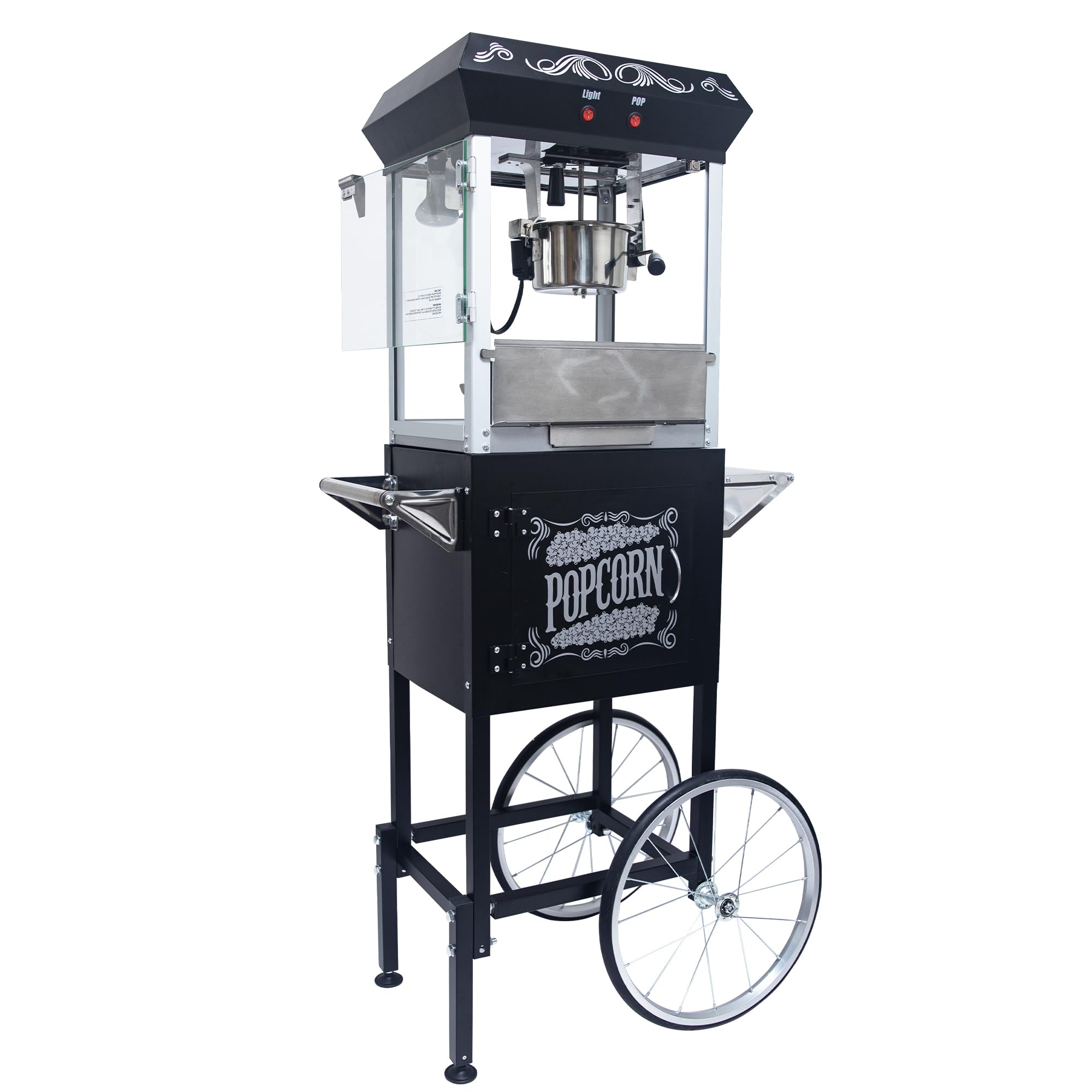 Amazon.com: Popcorn Machine with Cart, with Wheels & 6 Oz Pot Popcorn ...