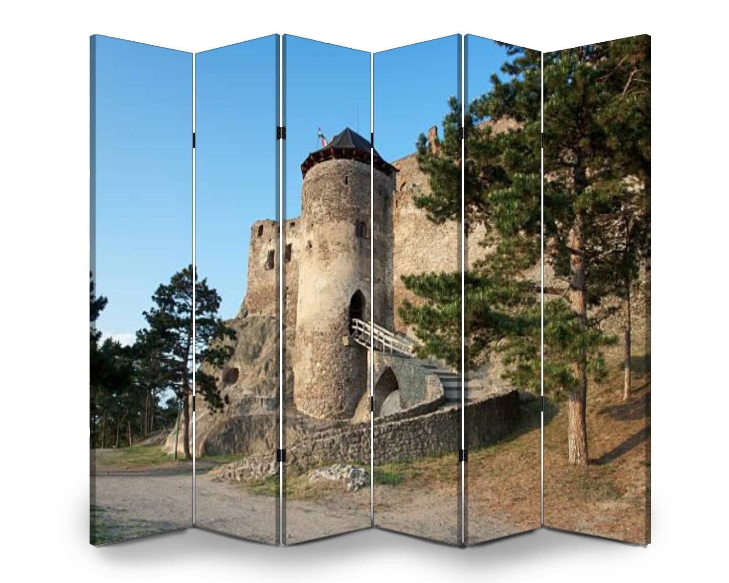 Buy 6 Panels Screen Room Divider Medieval Royal Boldogko Castle in ...