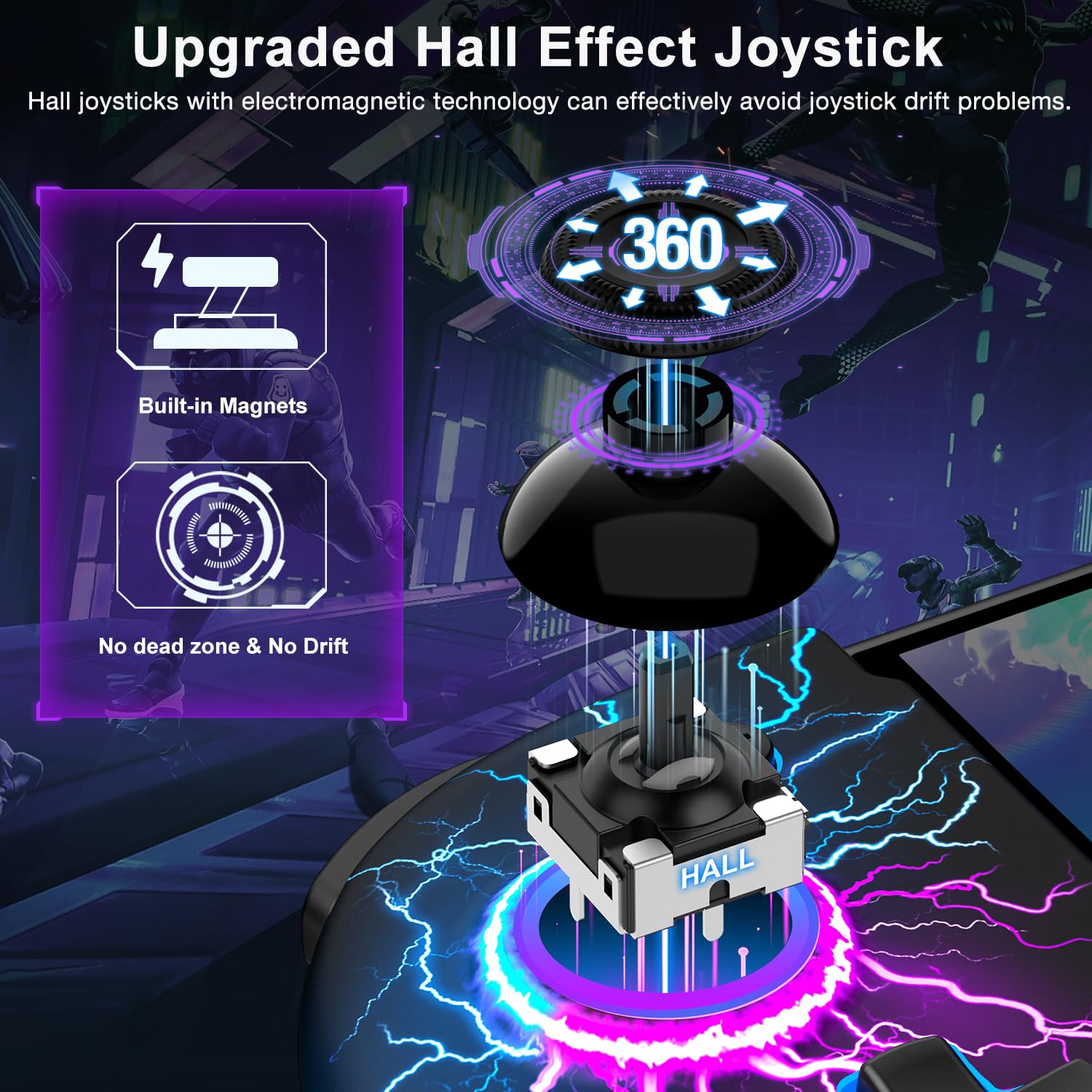 Snapklik.com : Switch Controllers For Nintendo Switch/OLED,Hall Effect ...