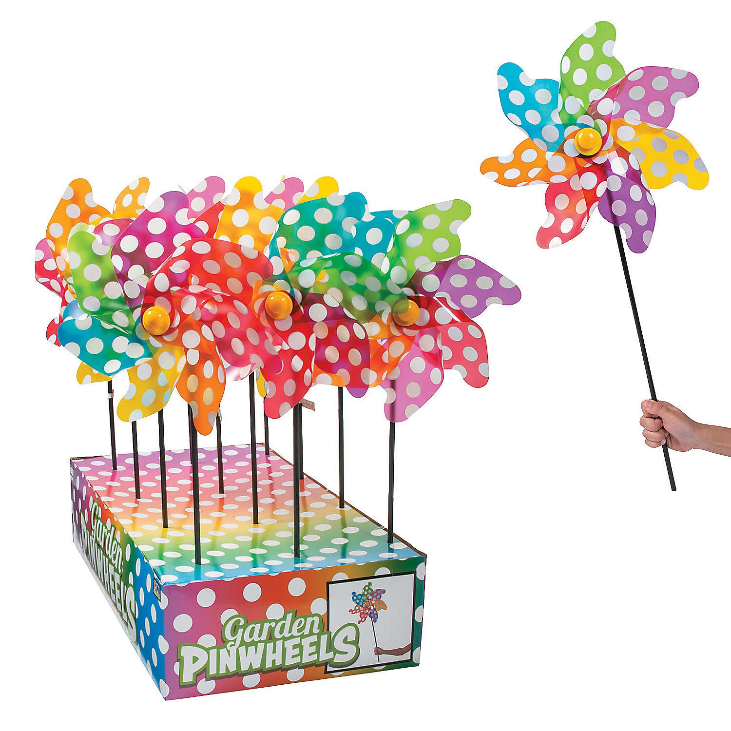 Amazon.com: Fun Express Colorful Polka Dot Pinwheels : Toys & Games