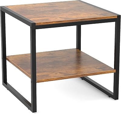Amazon.com: Cortesi Home Penni, Solid Wood with Black Metal Frame ...