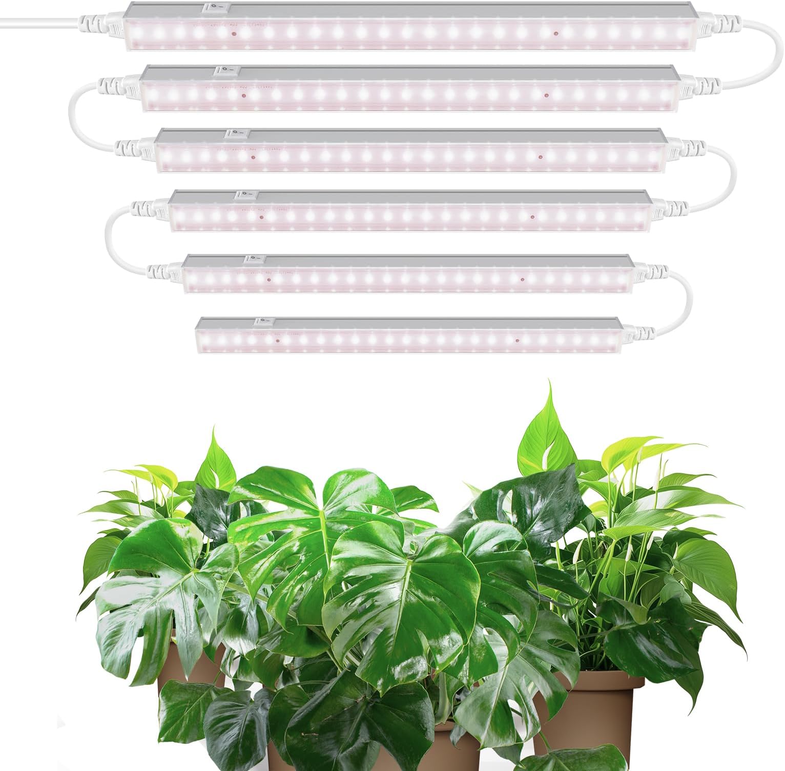 SHOPLED 2FT LED Grow Light, 80W(4 × 20W) T8 Full Spectrum LED Grow Lamp ...