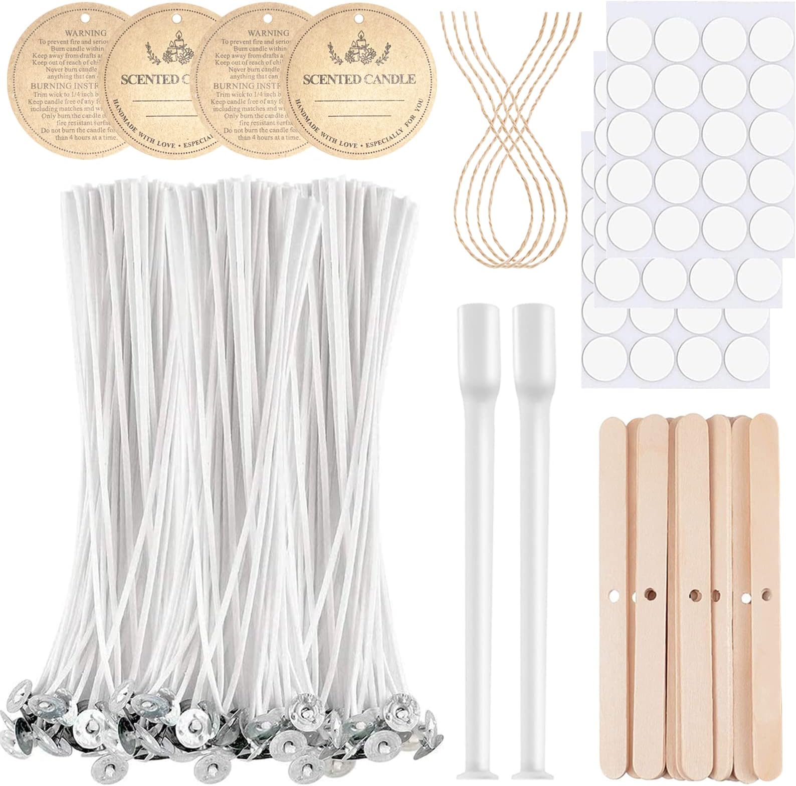 Amazon.com: CandMak Candle Wick Kit, 60 Cotton Candle Wicks with Candle ...