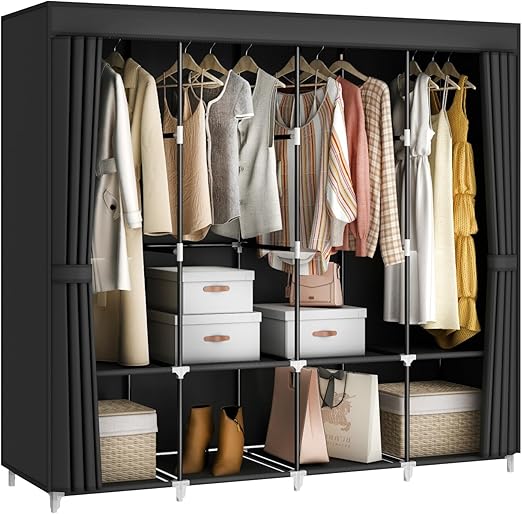 Amazon.com: MOGELAFOO 67 Inch Large Capacity Portable Closet Wardrobe ...