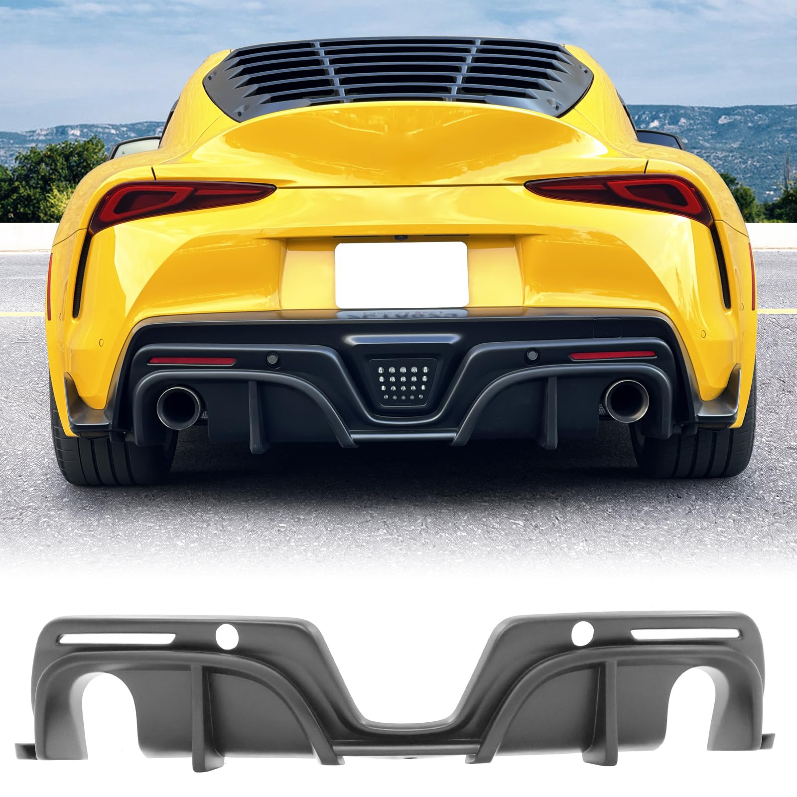 Amazon.com: FREEMOTOR802 Rear Diffuser, Compatible with 2020-2024 ...