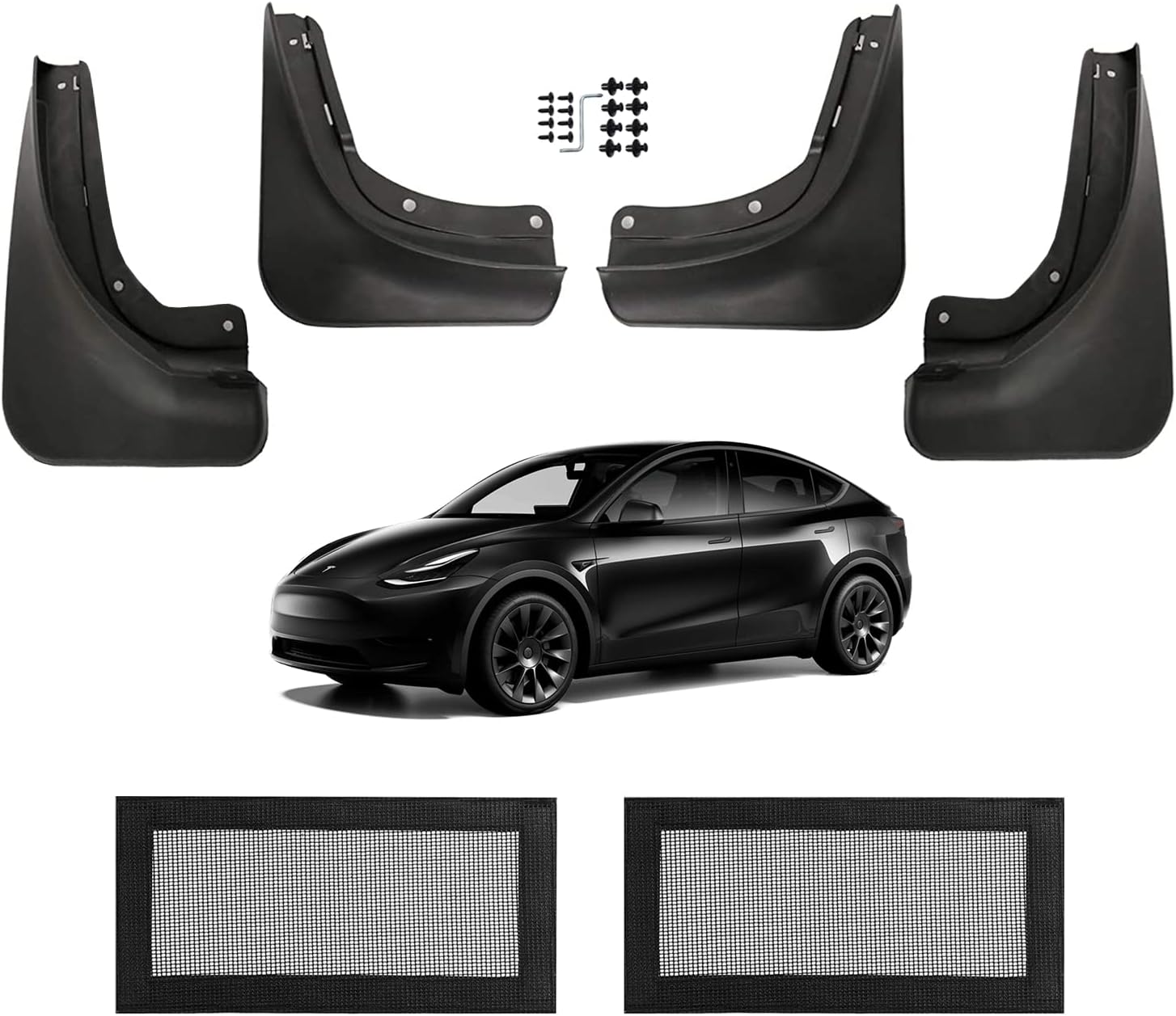 Amazon.com: Tesla Model Y Mud Flaps with Backseat Air Vent Cover, All ...