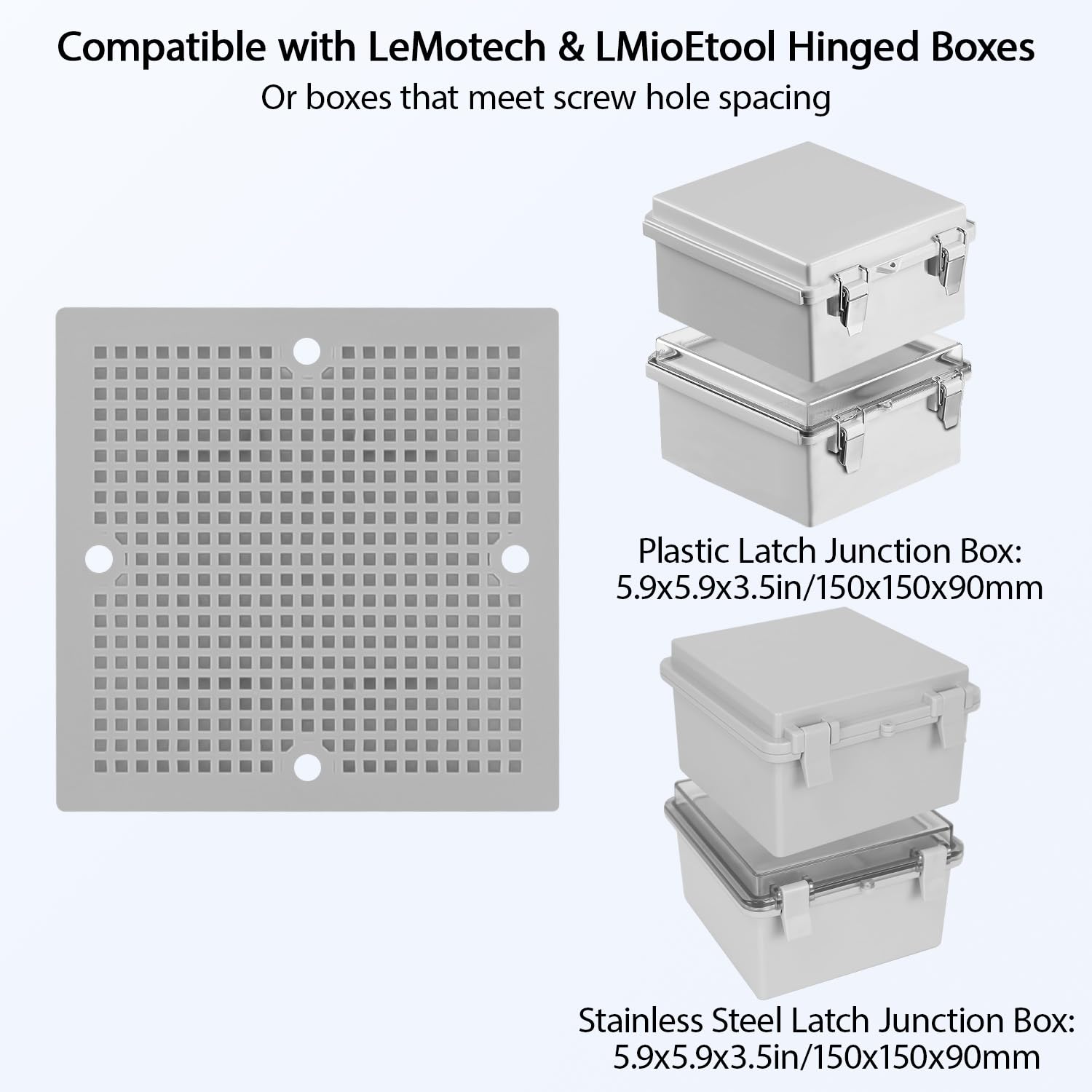 Snapklik.com : LeMotech 2pc Mounting Plate For Junction Box, ABS ...