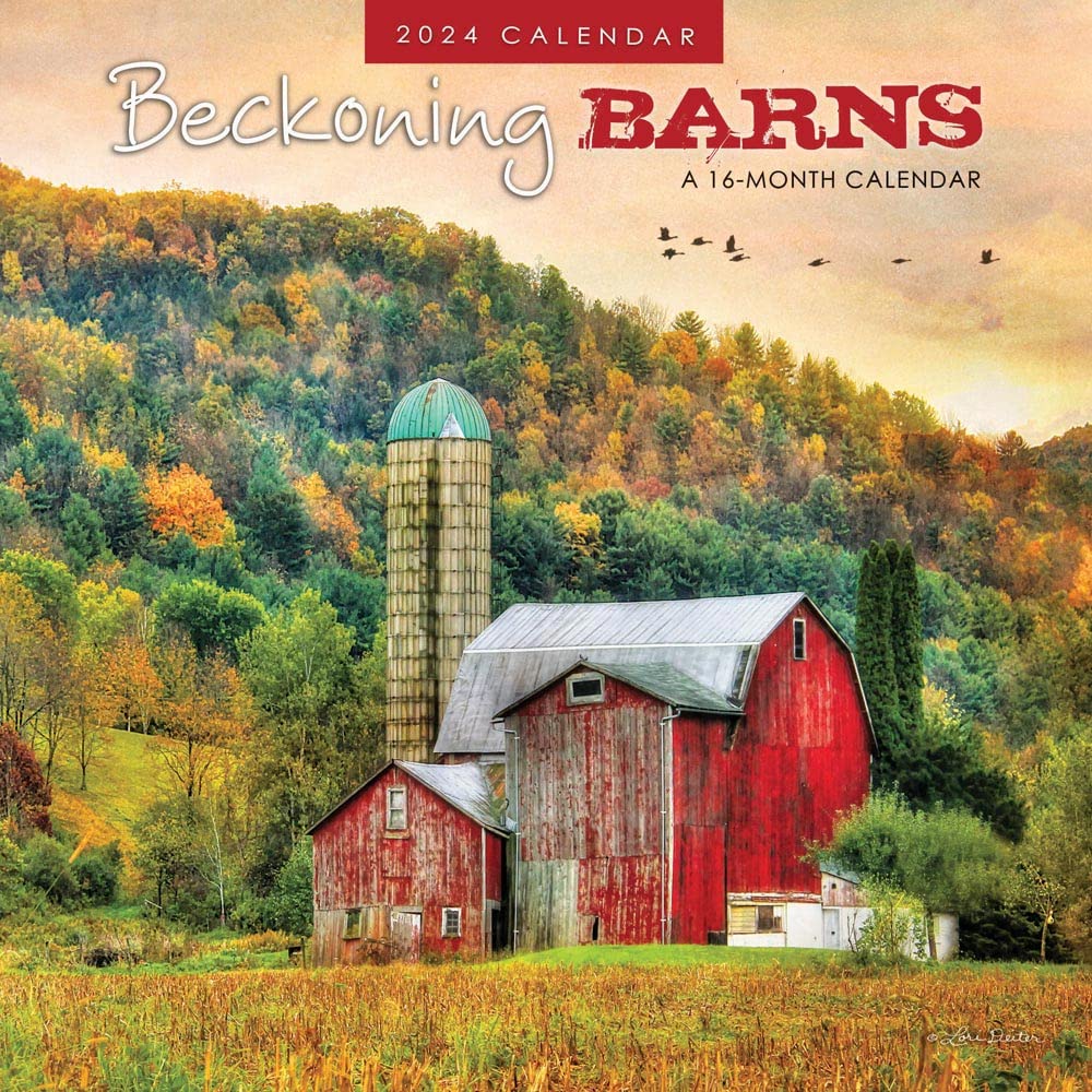Beckoning Barns | 2024 12 x 24 Inch Monthly Square Wall Calendar ...