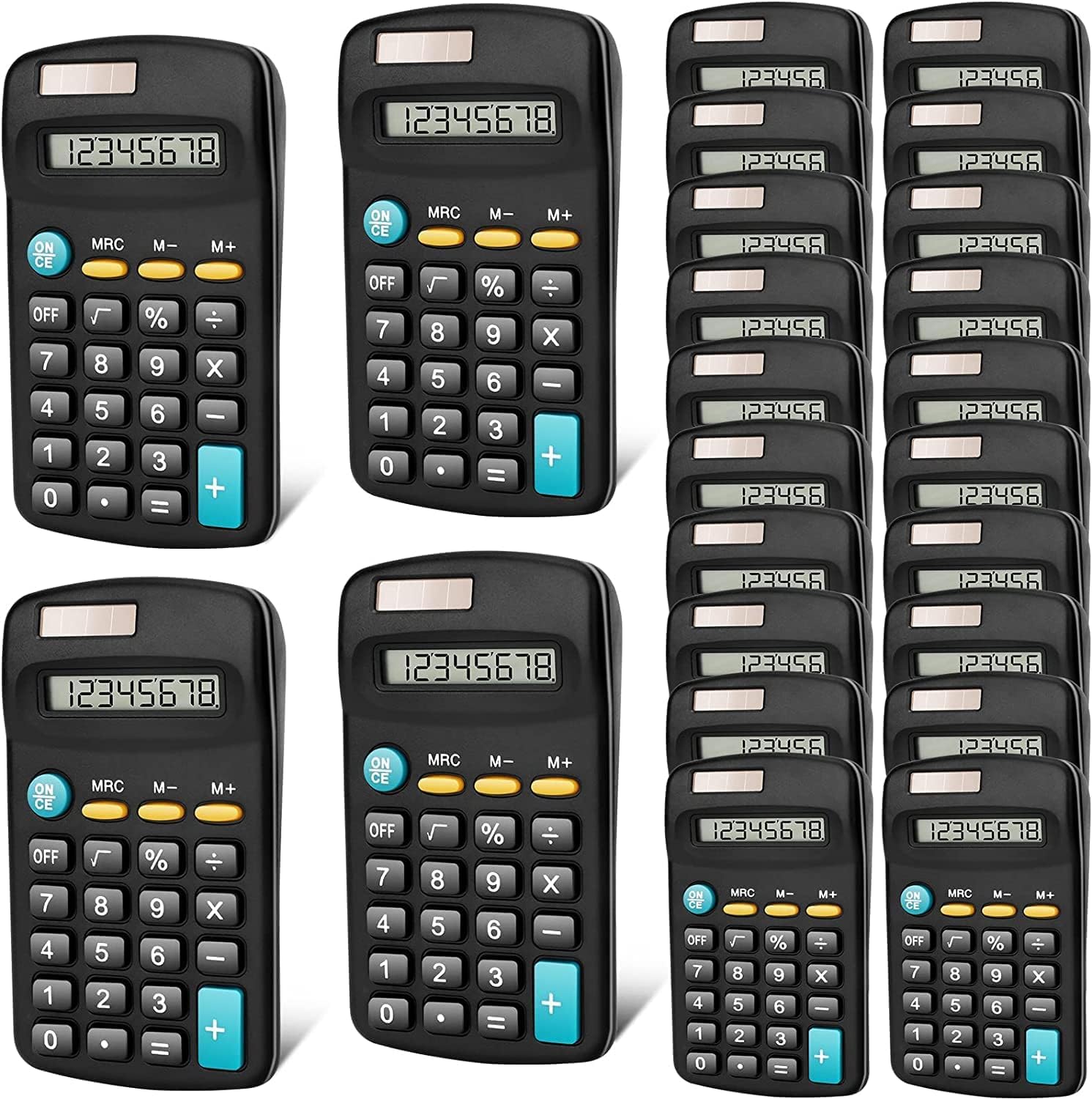 24 Pack Basic Calculators for Students Pocket Size Mini Calculators 8 ...