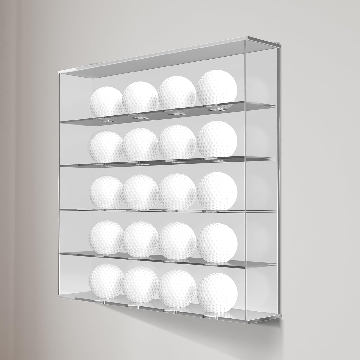 aleawol 20 Golf Ball Display Case, Wall Mounted Acrylic Golf Ball ...