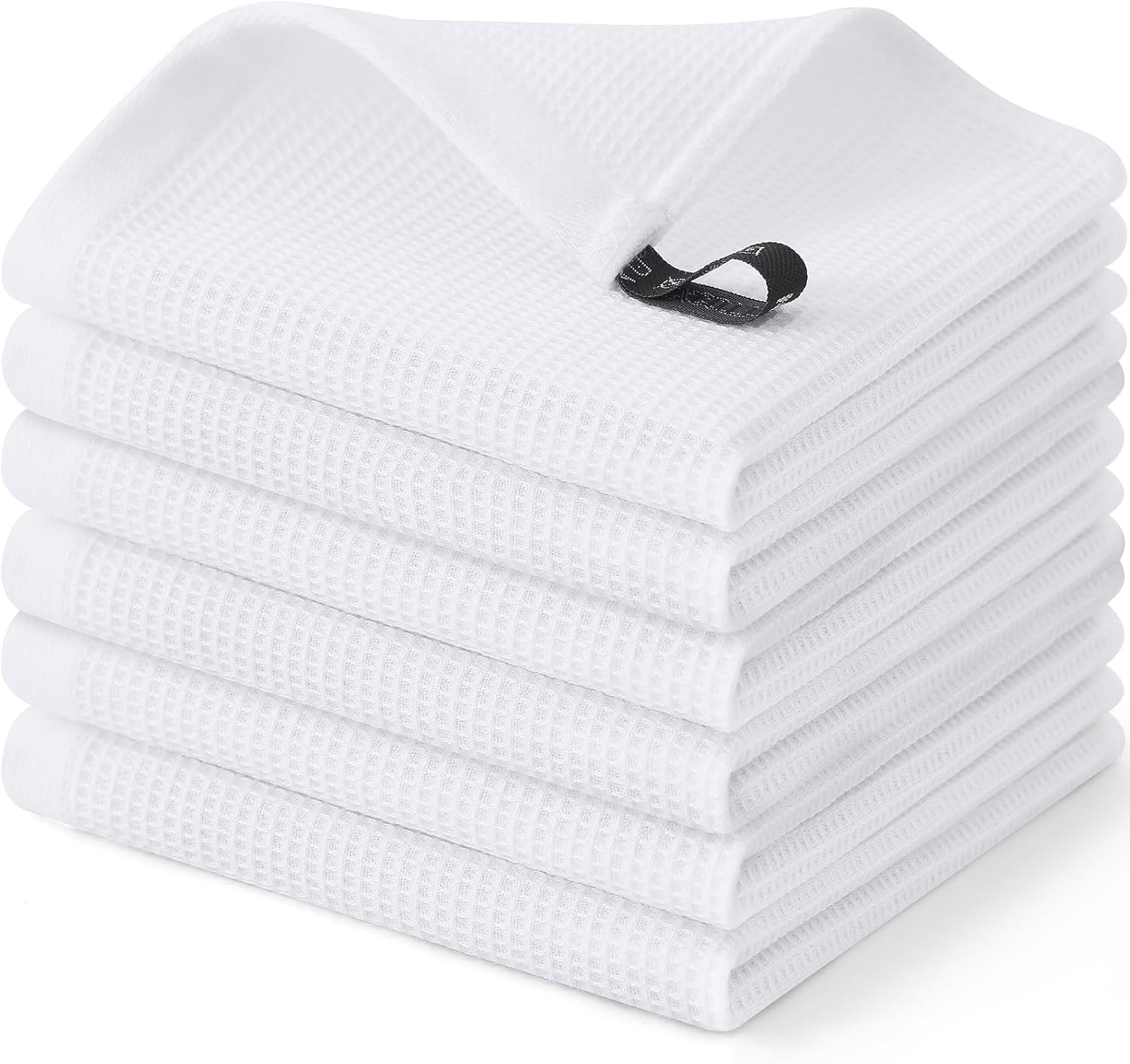Amazon.com: Homaxy 100% Cotton Waffle Weave Dish Cloths - 6 Pack Soft ...