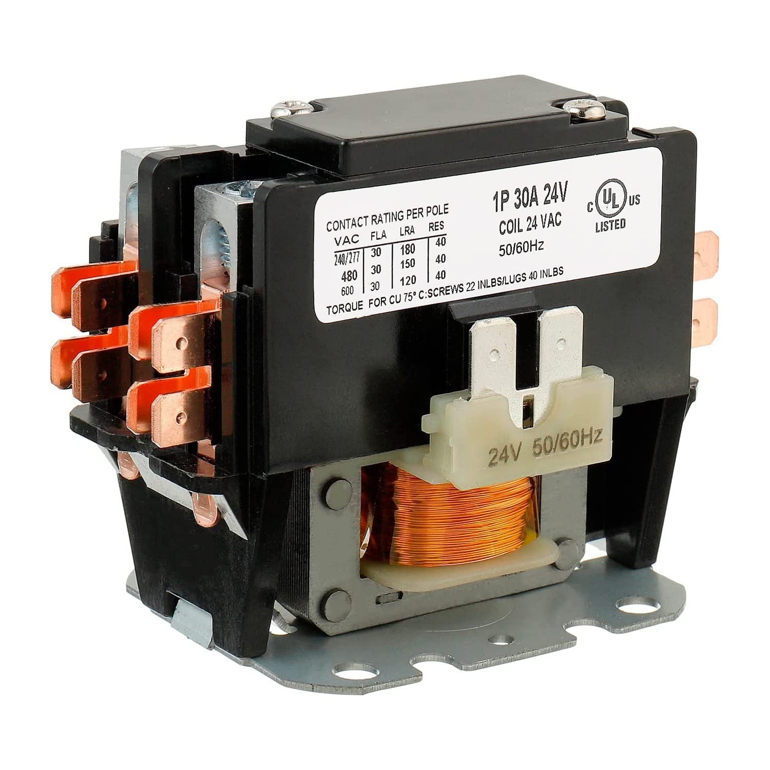 Snapklik.com : SIGANDG Contactor 24V 30 Amp Coil 1 Pole Replacement ...