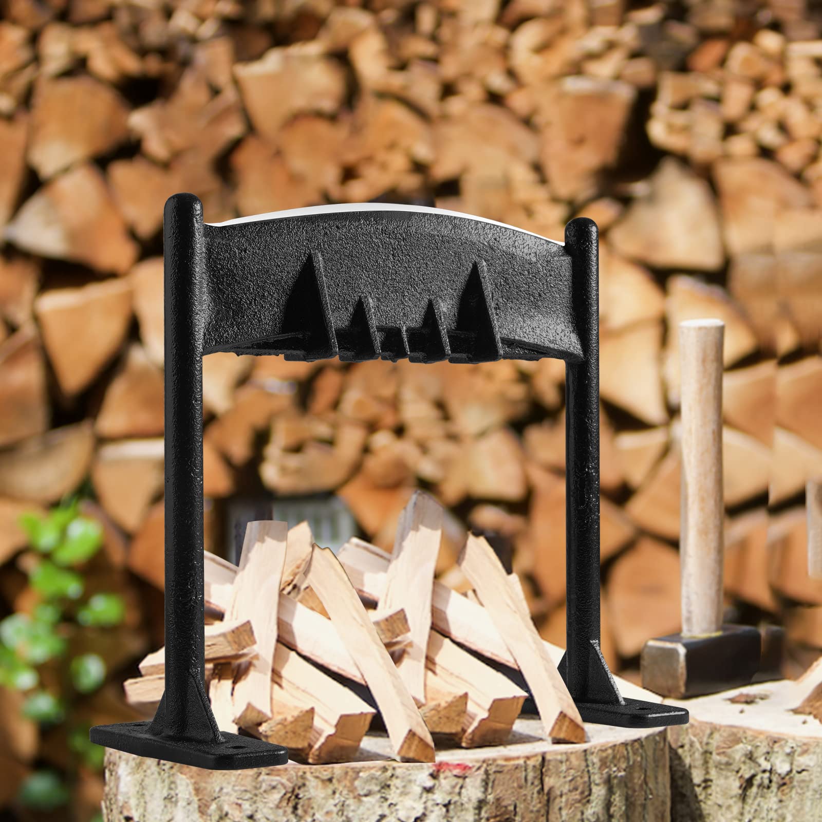 Kulobby Wood Splitter, Heavy Duty Firewood Splitter, Manual Cast Steel ...