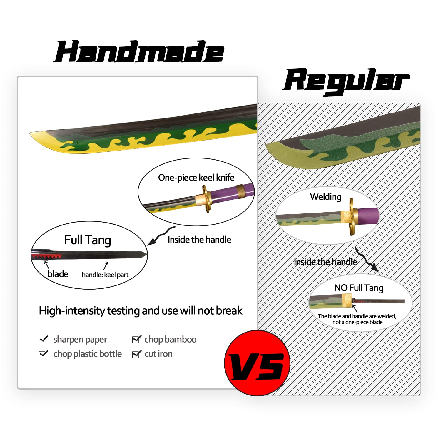 Snapklik.com : Anime Cosplay Roronoa Zoro Yama Enma Hand Forged Katana ...