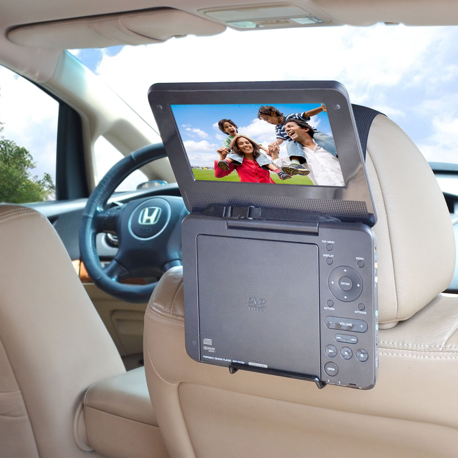 Portable Dvd Player Car Mount WANPOOL Portable DVD Player Car Headrest