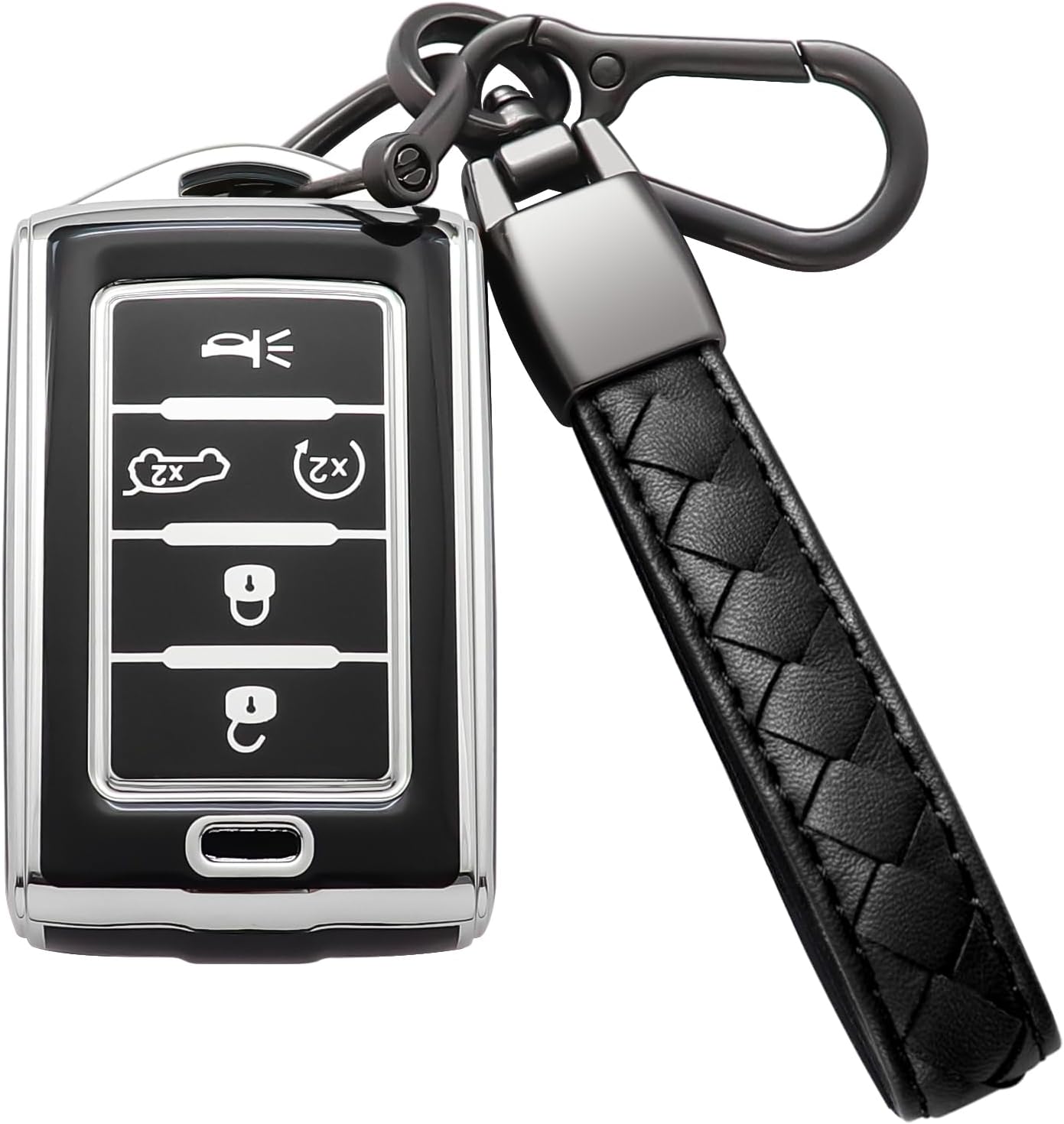 Amazon.com: WSAuto Key Fob Cover with Metal Keychain Compatible with ...