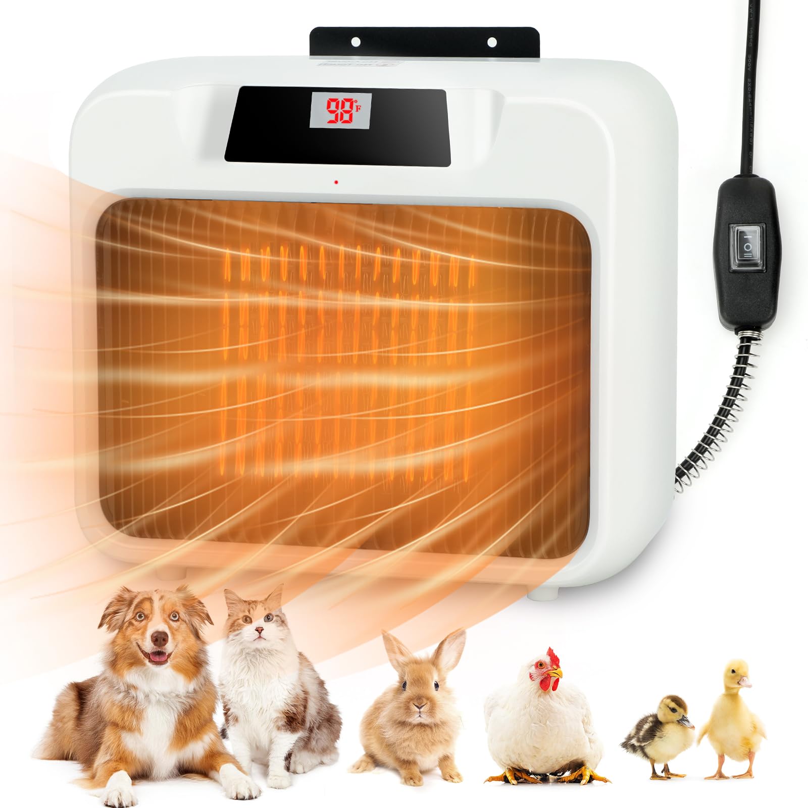 Amazon.com: YUEPET Dog House Heater with Thermostat,300/600W Dog House ...