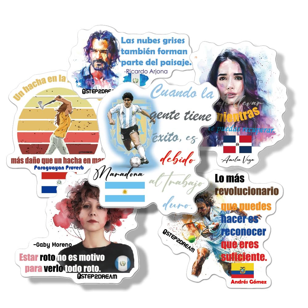 Amazon.com: 1step2dream Hispanic Heritage Month Stickers Latino ...