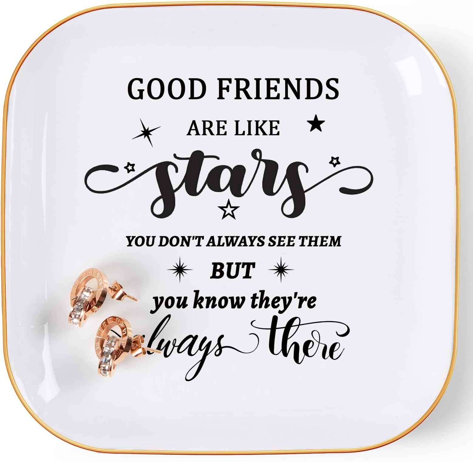 Amazon.com: Friend Gifts for Women Trinket Dish Jewelry Tray - Good ...