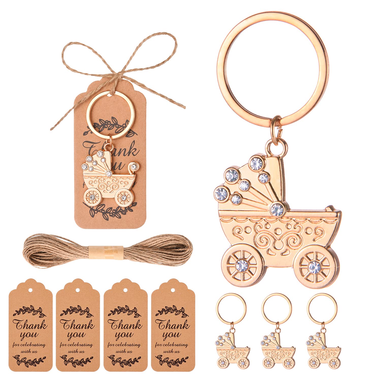 Amazon.com: Wxzumg 24 PCS Baby Carriage Keychain&Keyring for Baby ...