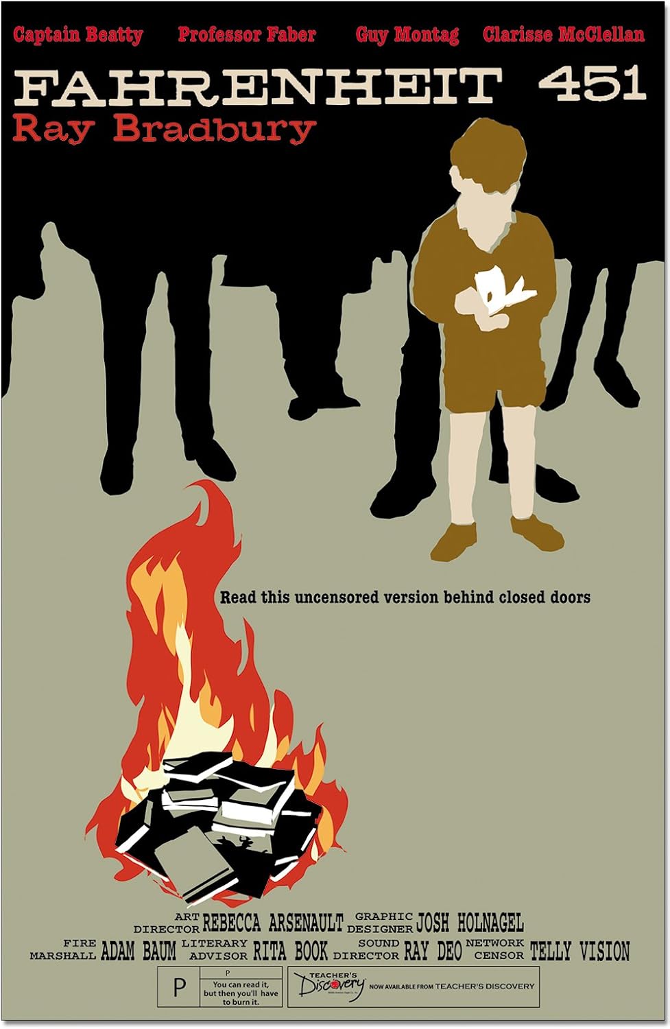 Amazon.com: Teacher's Discovery Fahrenheit 451 Educational Laminated ...