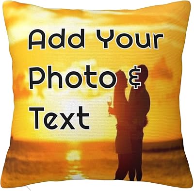Amazon.com: MEIERLE Custom Photo Pillow Cover - Personalized Throw ...