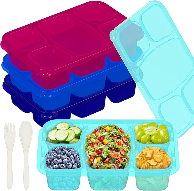 Amazon.com: BoYoYo 4 PCS Bento Box for Kids, Bento Box Adult Lunch Box ...