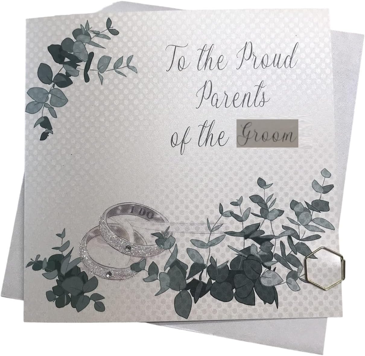 WHITE COTTON CARDS PROUD PARENTS OF THE BRIDE WEDDING CARD, HAND ...