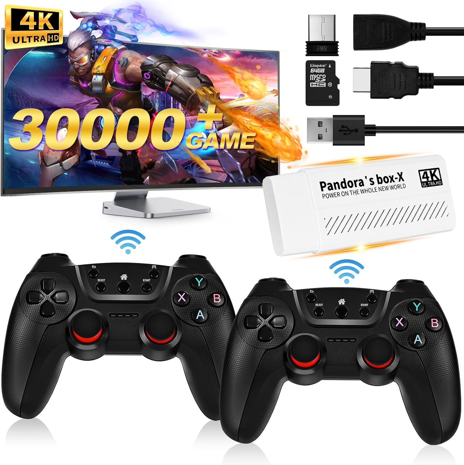 Amazon.com: Wireless Retro Game Console, Plug and Play Video Game Stick ...