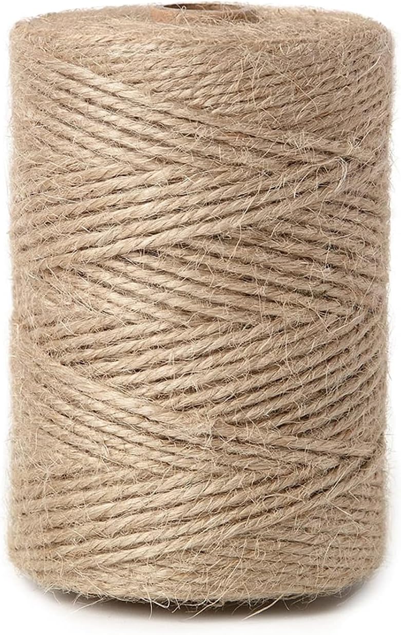 Amazon.com: Junixa Jute Twine 656 Feet 2mm Twine String for Crafts 3Ply ...