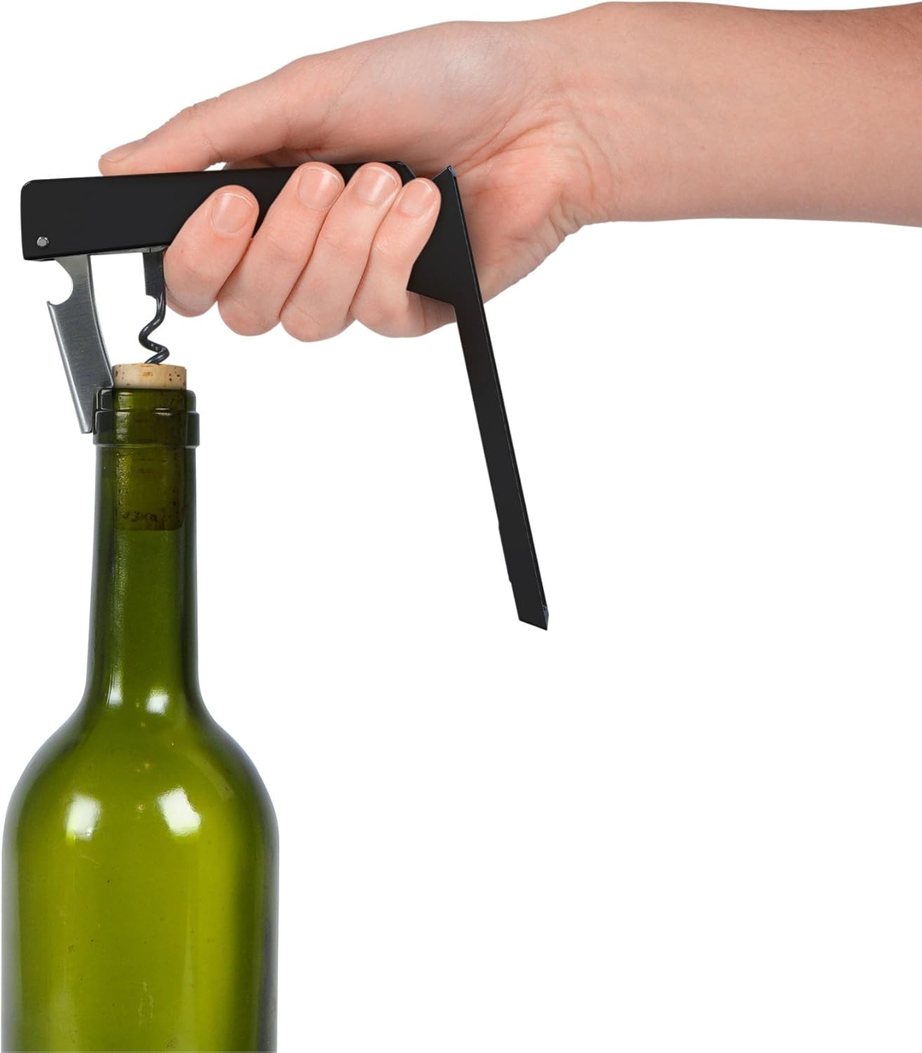 Genuine Fred OFFICE PARTY Stapler-Style Corkscrew, One Size, Black