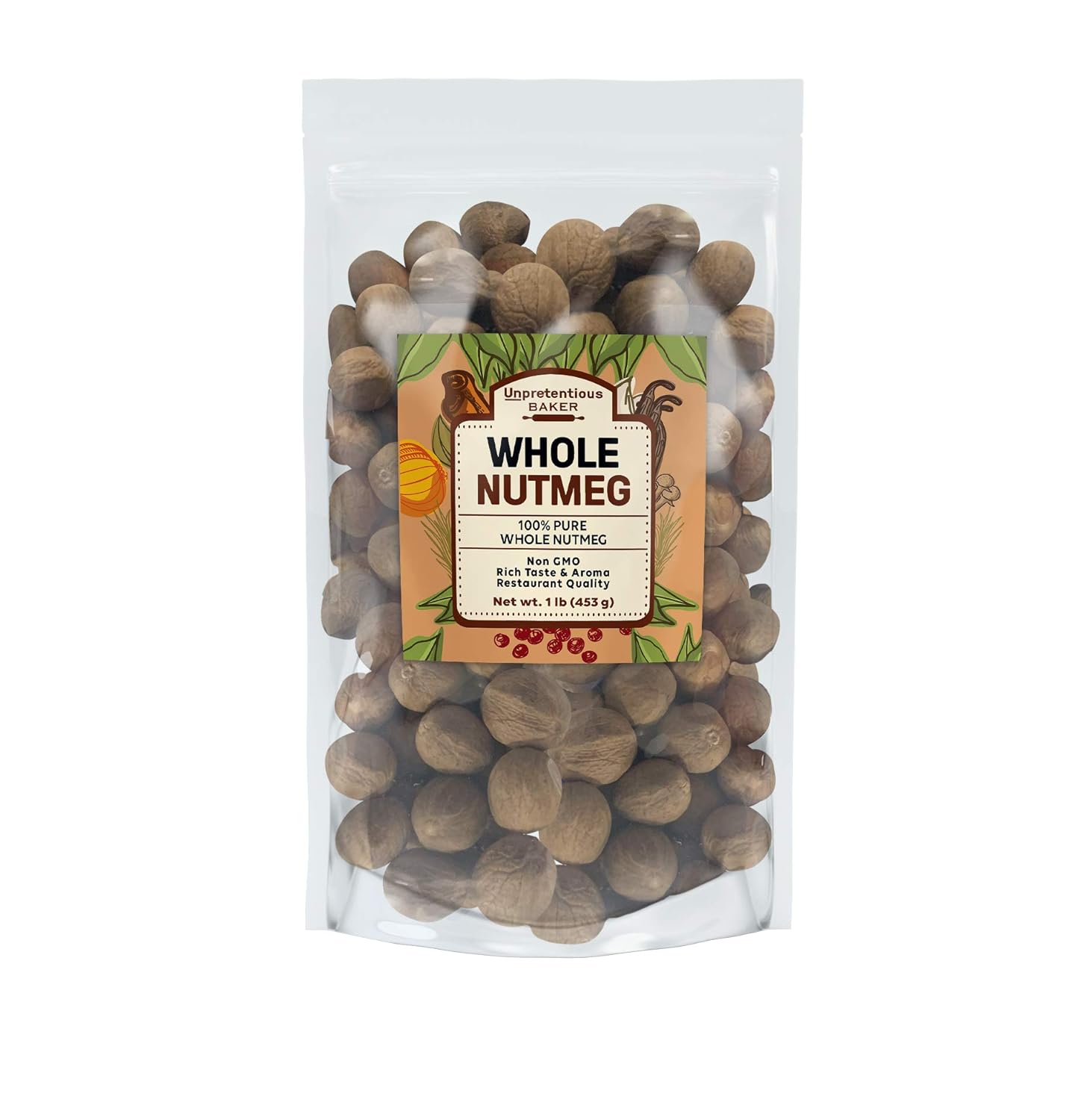 Amazon.com : Whole Nutmeg, 1 lb Bag, Gluten Free, Ideal for Eggnog ...
