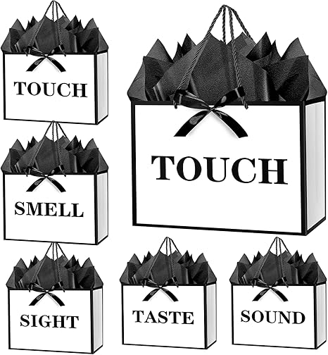 Amazon.com: JWSCYSY 17" Extra Large 5 Senses Gift Bags with Tissue ...