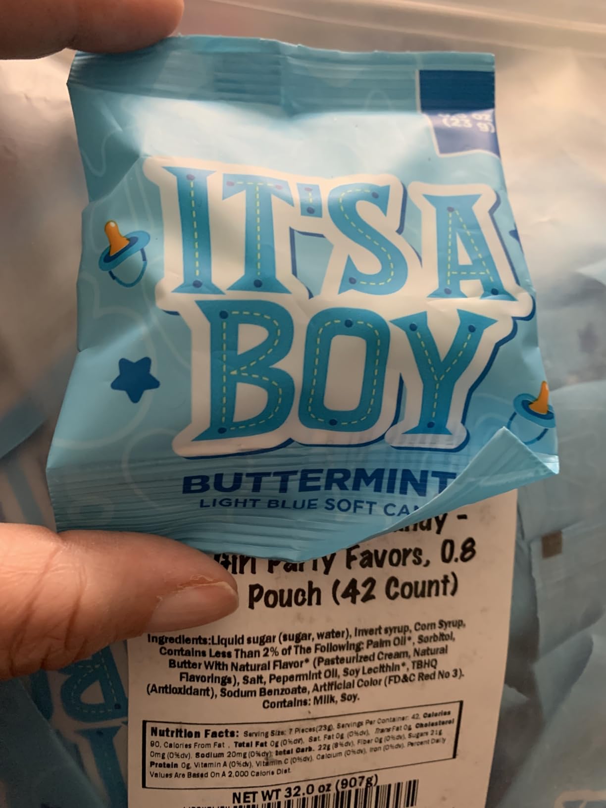 Amazon.com : Blue Buttermints Candy - It's a Boy Party Favors, 0.8 ...
