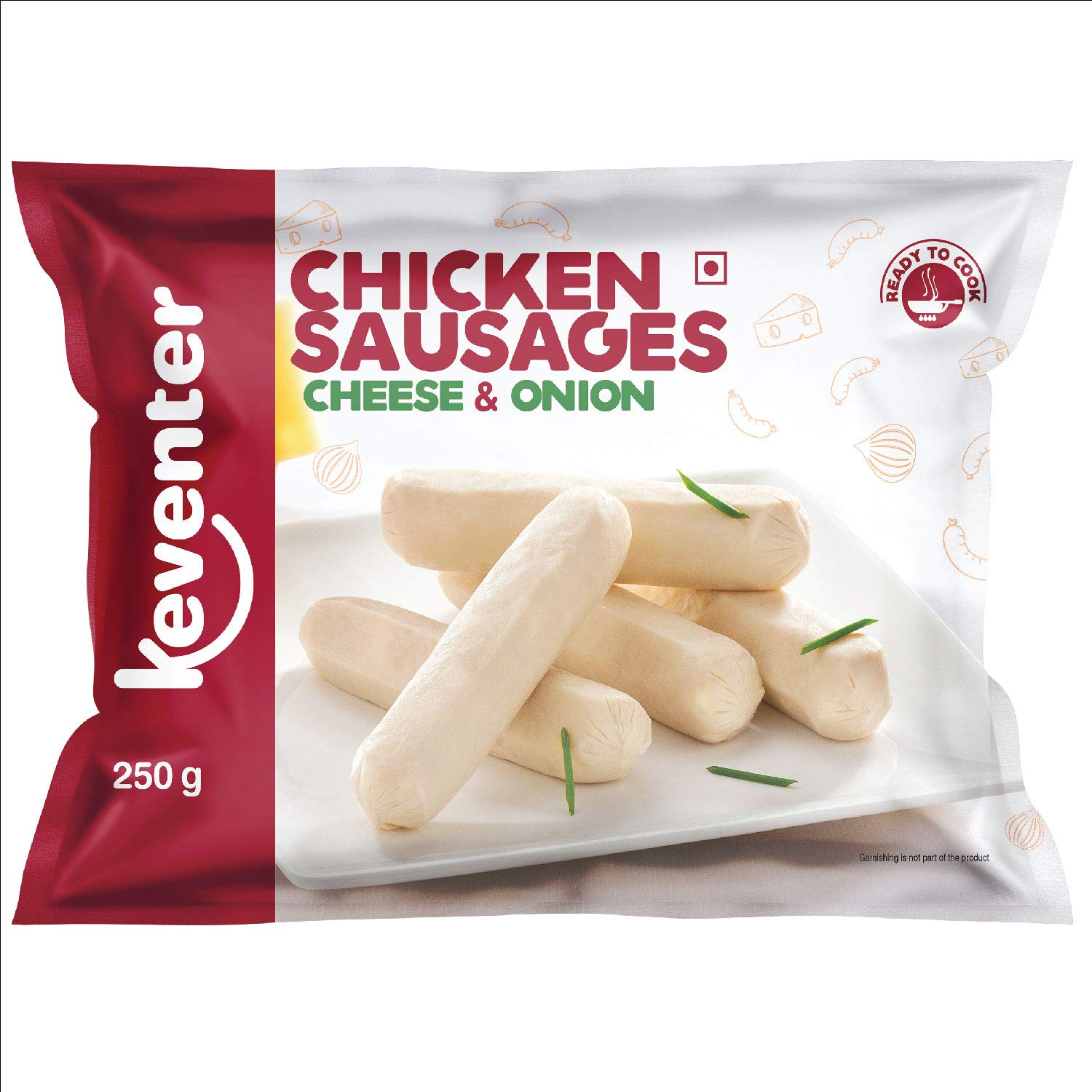 KEVENTER Chicken Sausages Cheese and Onion, 250 g : Amazon.in: Grocery ...