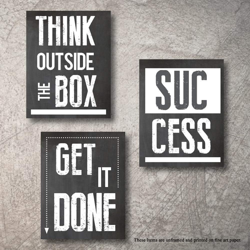 Amazon.com: Motivational Office Wall Decor Art Prints Inspirational ...