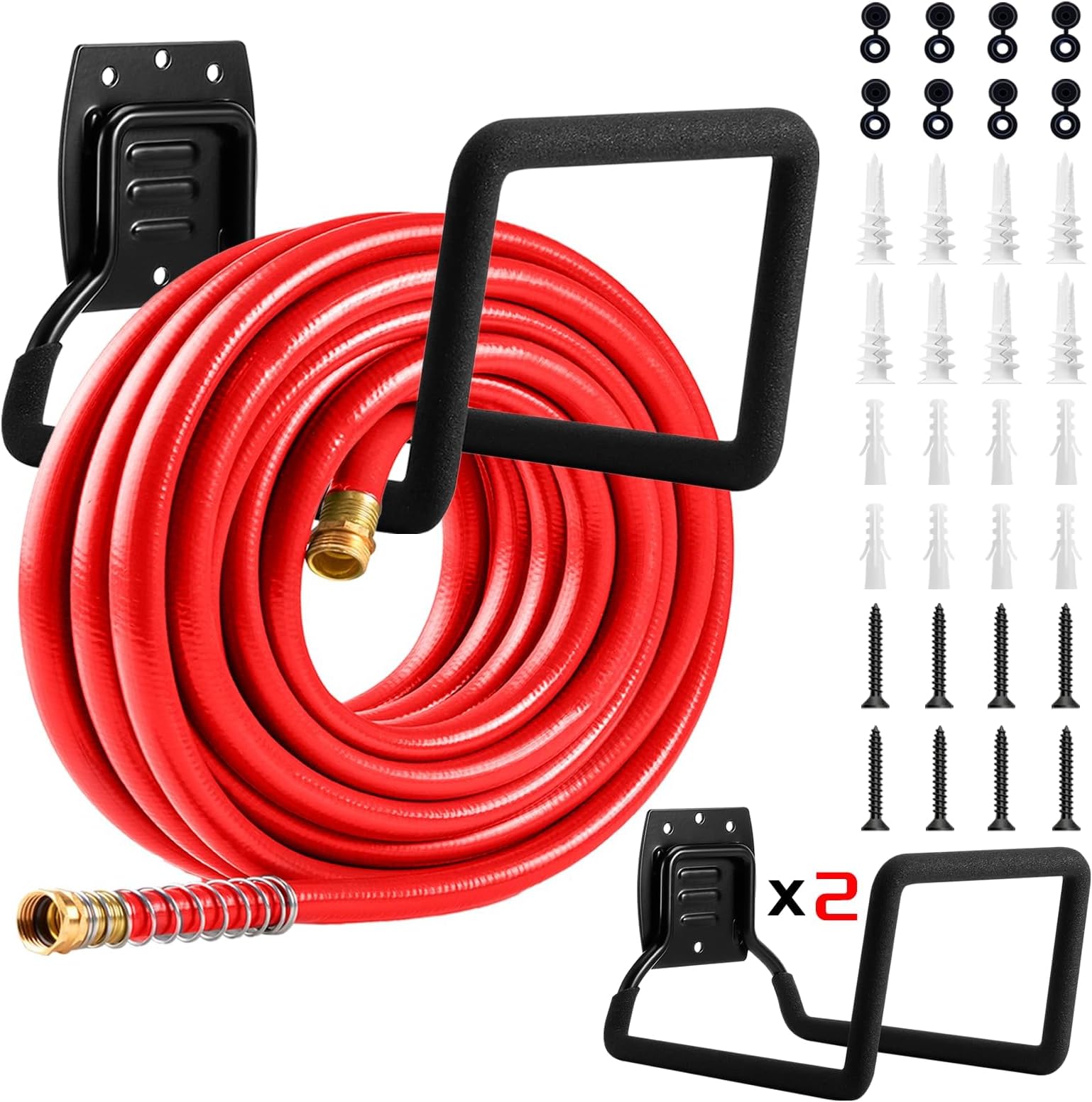Amazon.com : QMSK Garden Hose Holder, Metal Wall Mounted Water Hose ...
