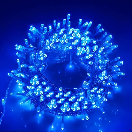 JMEXSUSS Blue Christmas String Lights 66ft 200 LED Indoor Outdoor, Plug ...
