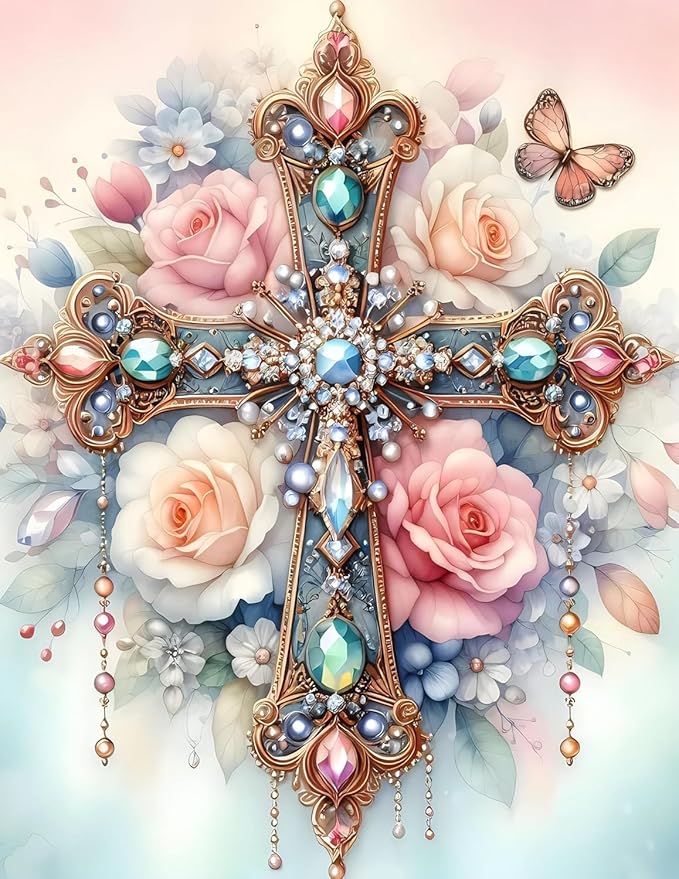 Amazon.com: EIBEILI Diamond Art Kits for Adults, Cross 5D Diamond ...