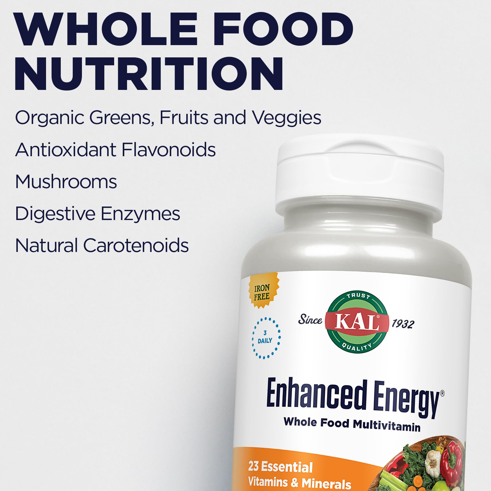 Snapklik.com : KAL Enhanced Energy Multivitamin Whole Food Based ...