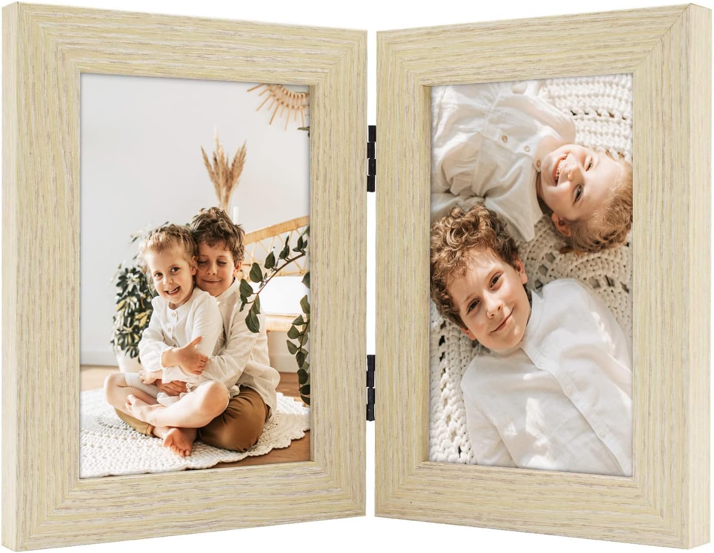 Amazon.com - Golden State Art, 4x6 Double Hinged Picture Frame, Two ...