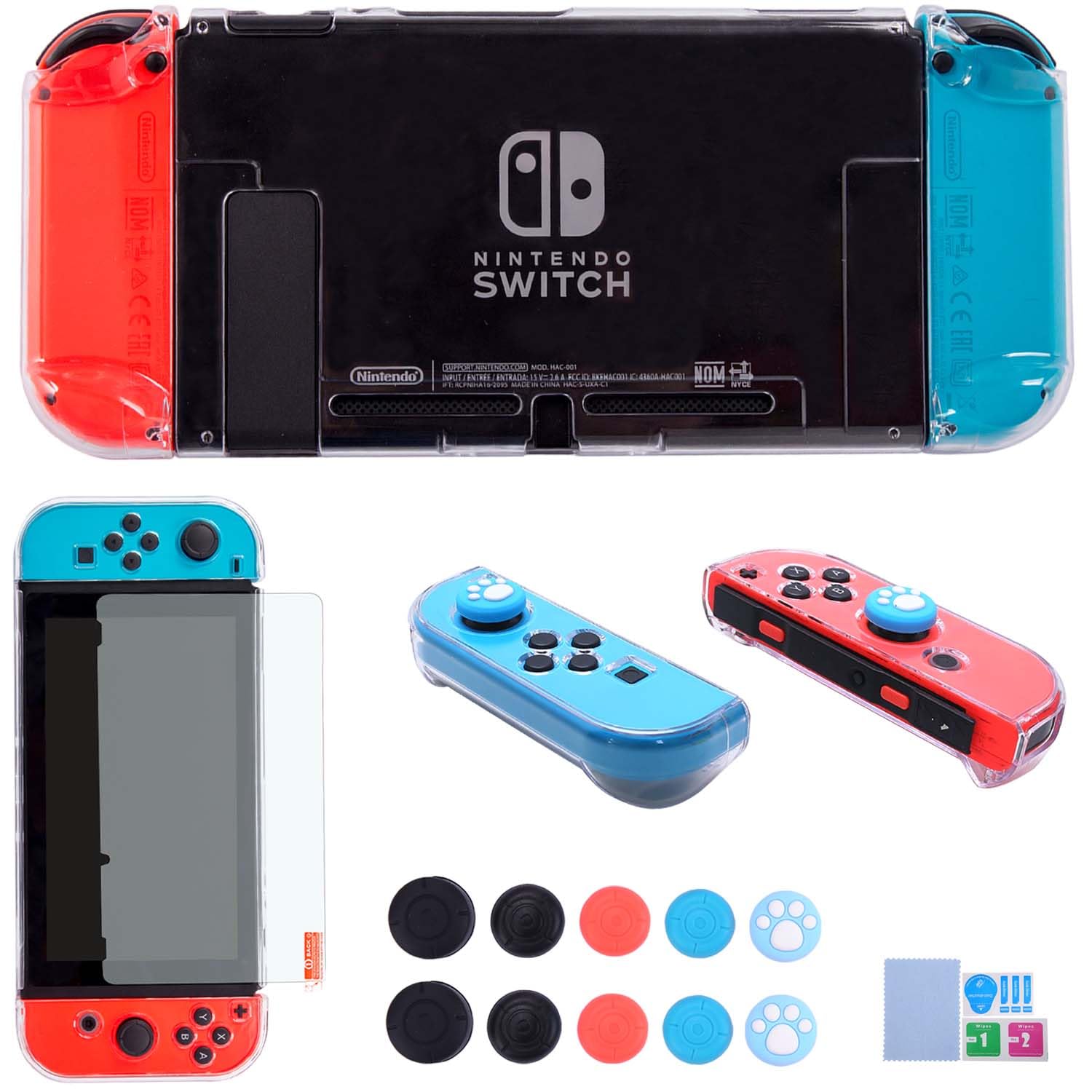 Amazon.com: COMCOOL Clear Dockable Case for Nintendo Switch - Crystal 3 ...