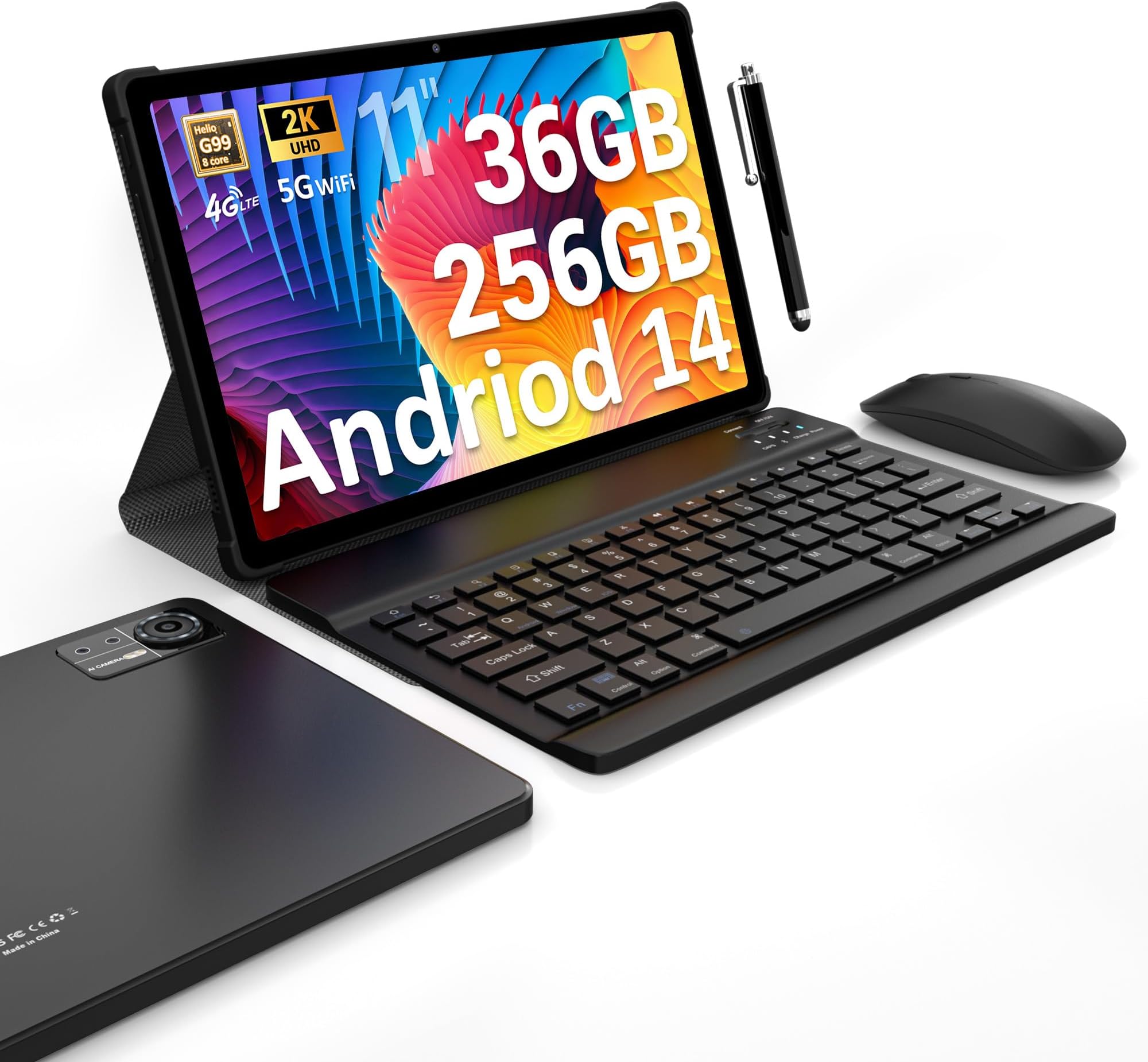 SEBBE Tablet 11 Zoll Android 13 Tablet 2K Bildschirm Tablet Octa-Core 2 ...