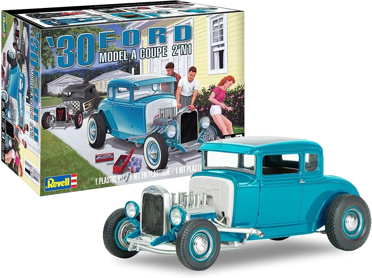 Amazon.com: Level 5 Model Kit 1930 Model A Coupe 2-in-1 Kit 1/25 Scale ...