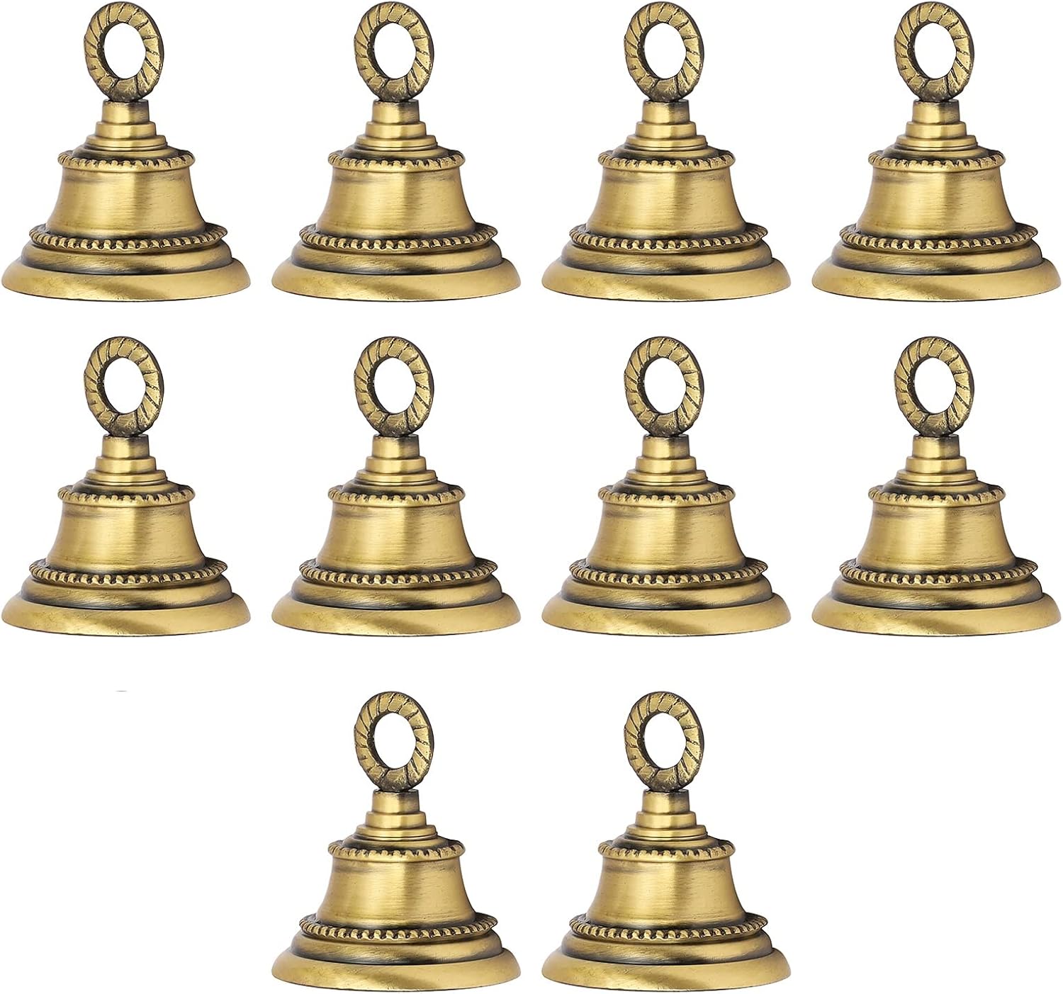 Amazon.com: Indian Brass Bells Jingle Bells for Home Door Décor, Crafts ...