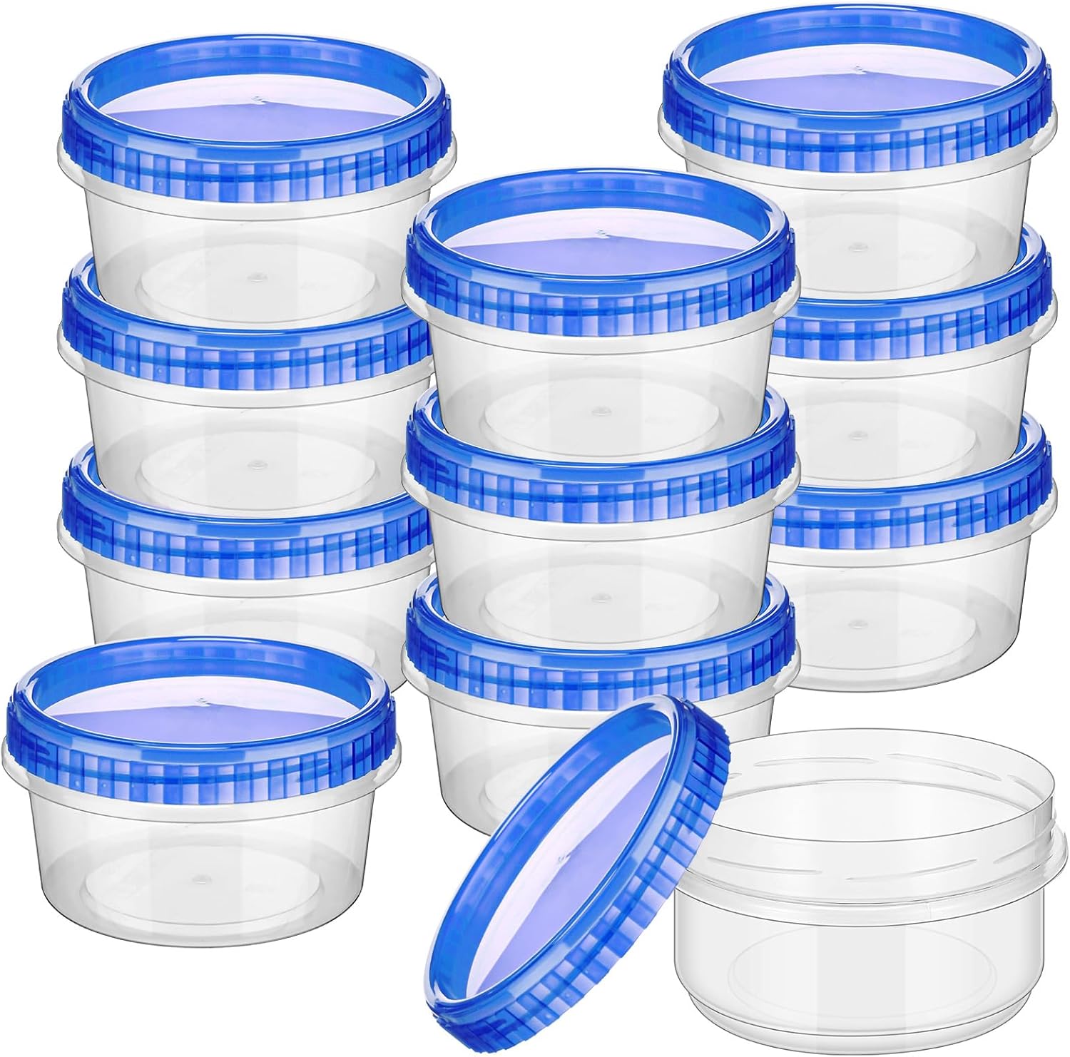 Amazon.com: Yinkin 30 Pack 10oz Plastic Freezer Containers for Food ...