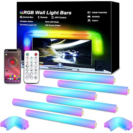 RGBW Smart Wall Light, Glide Wall Lights, Color Changing LED Light Bars ...