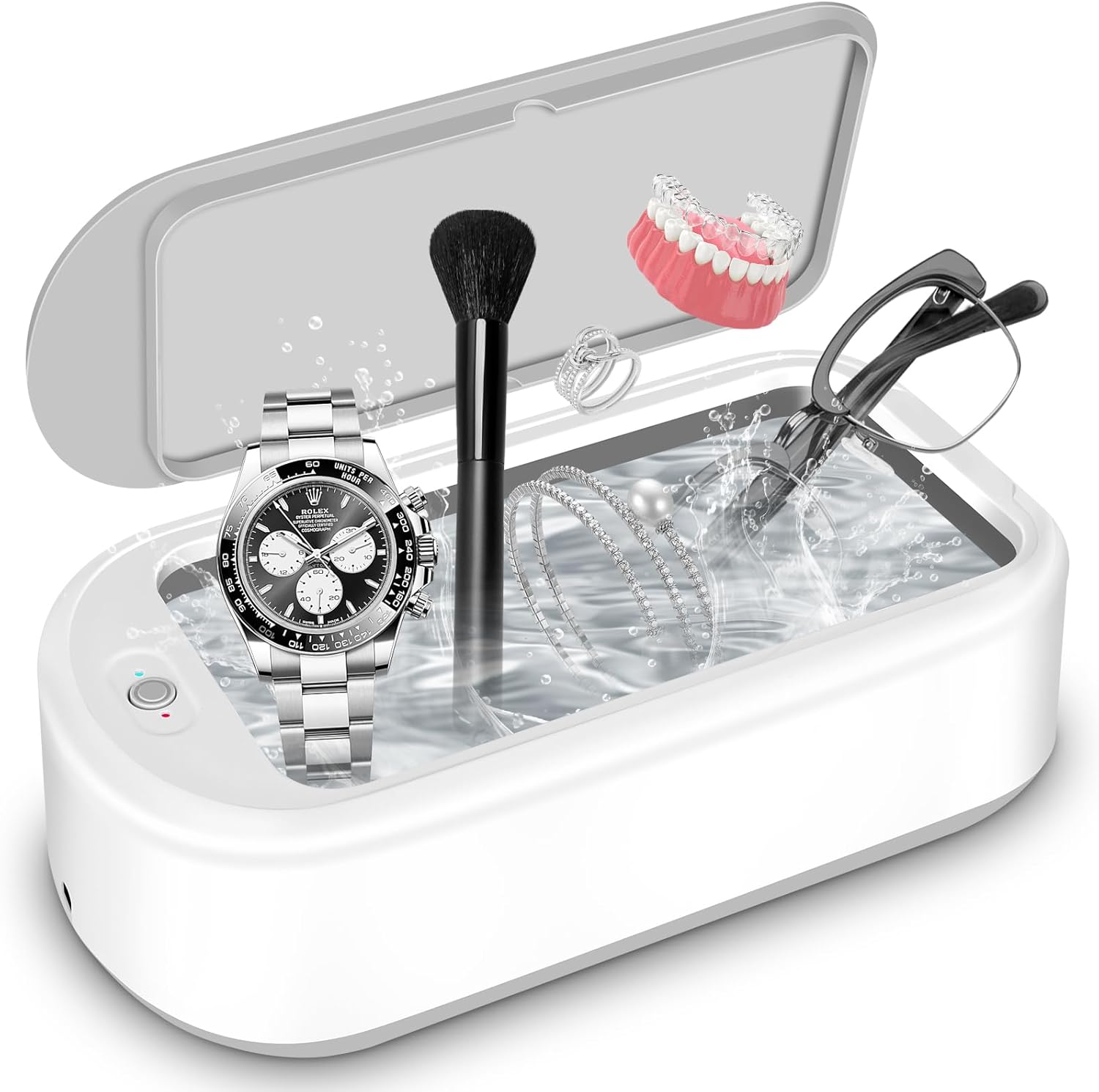 Ultrasonic Jewelry Cleaner Cleaning Machine - 45Khz 21oz (600ml) Silver ...