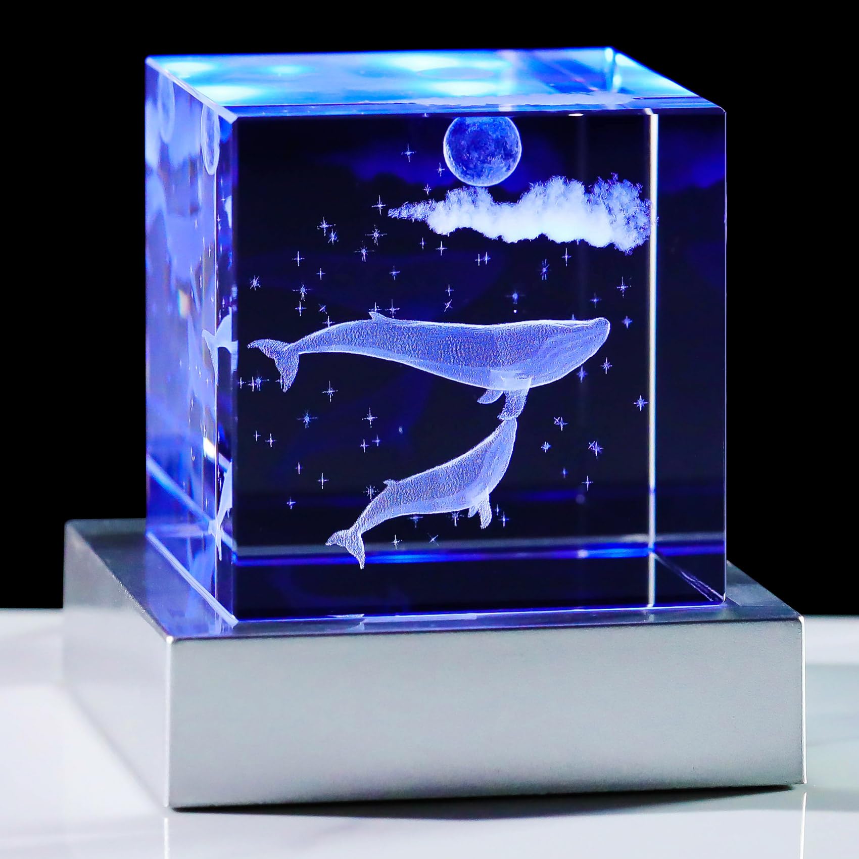 Snapklik.com : YWHL 3D Crystal Whale Gifts For Women Men, Laser ...